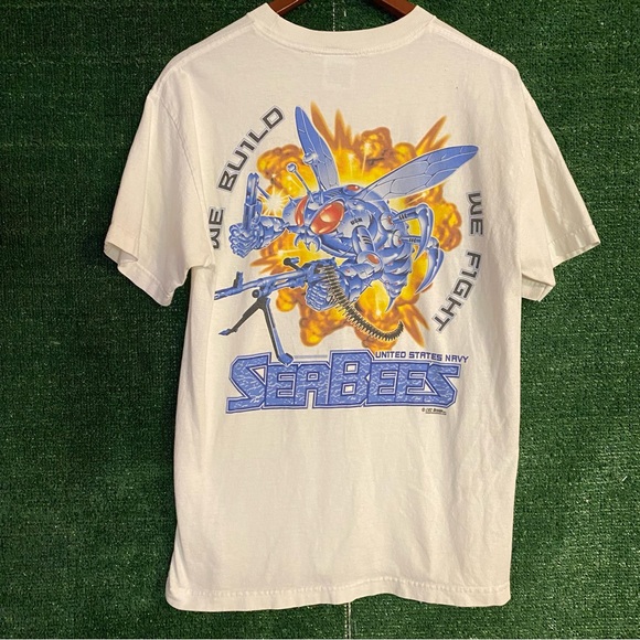 American Vintage | Shirts | Vtg Us Navy Seabees We Build We Fight 762 ...